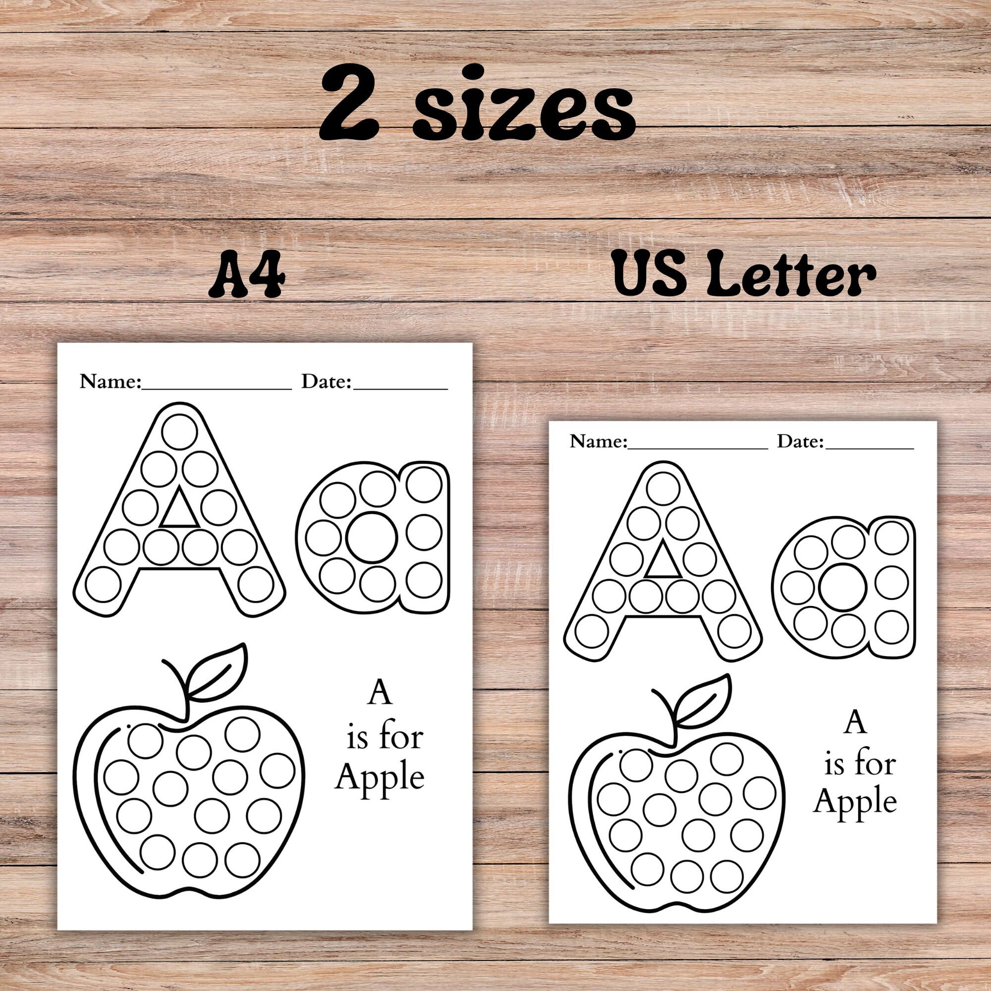 Do-a-dot Alphabet Printable Activity Worksheets, Numbers Do-a-dot ...