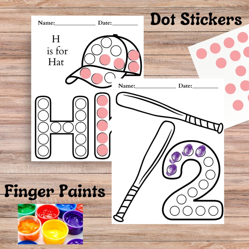 Do-a-dot Alphabet Printable Activity Worksheets, Numbers Do-a-dot ...