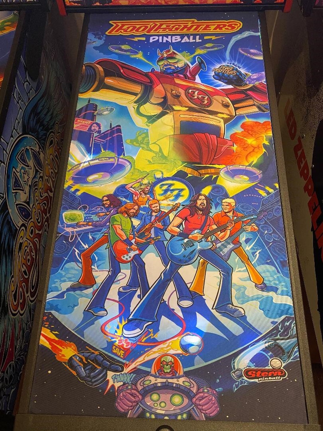 Foo Fighters Pinball Machine Glass Cover dust Cover, Protection, Game ...