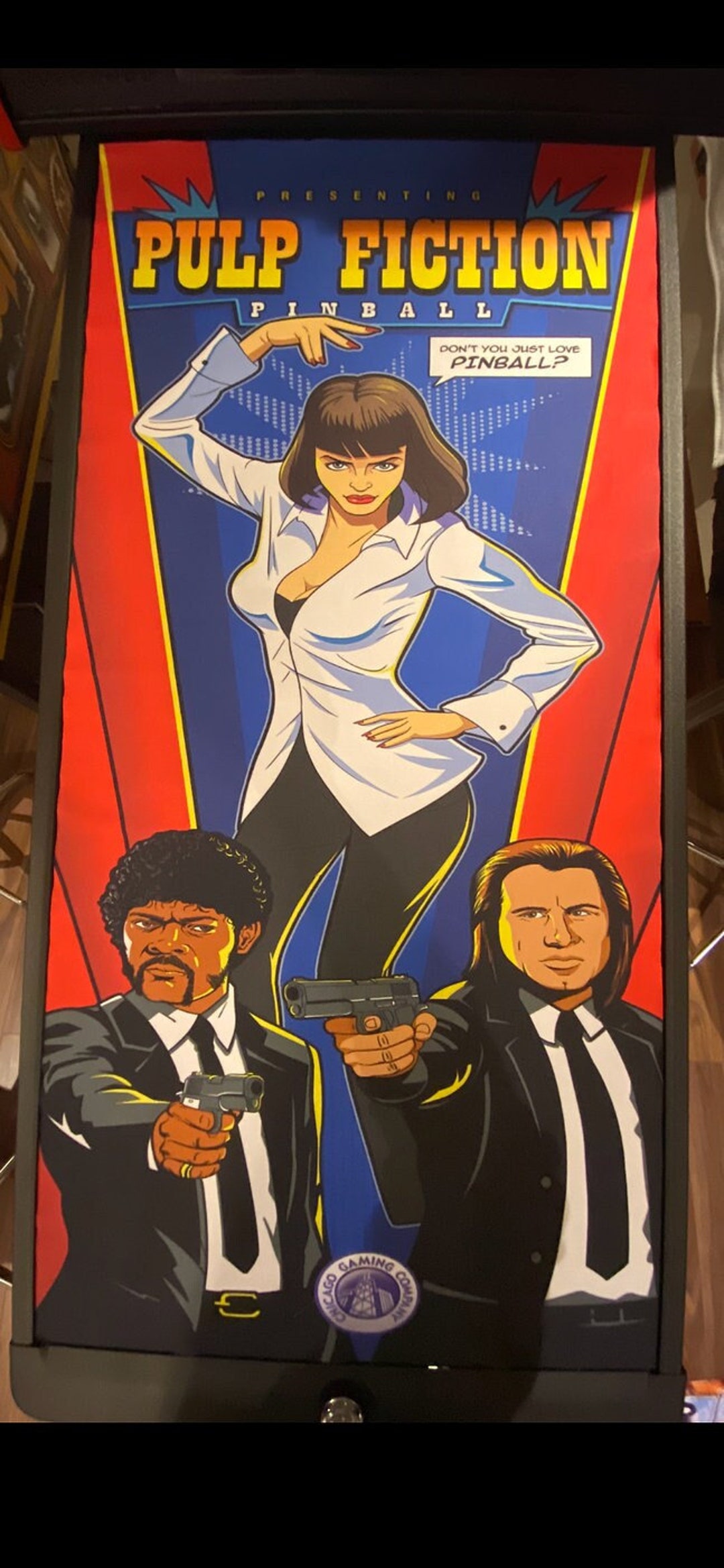 Pulp Fiction Pinball Machine Glass Cover dust Cover, Protection, Game ...