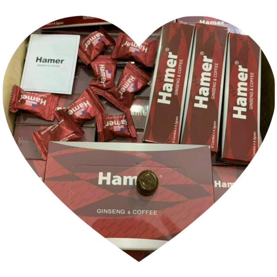 HAMER Ginseng Coffee Hard Candy, 8 Pcs, Long Endurance, Boost NRG ...