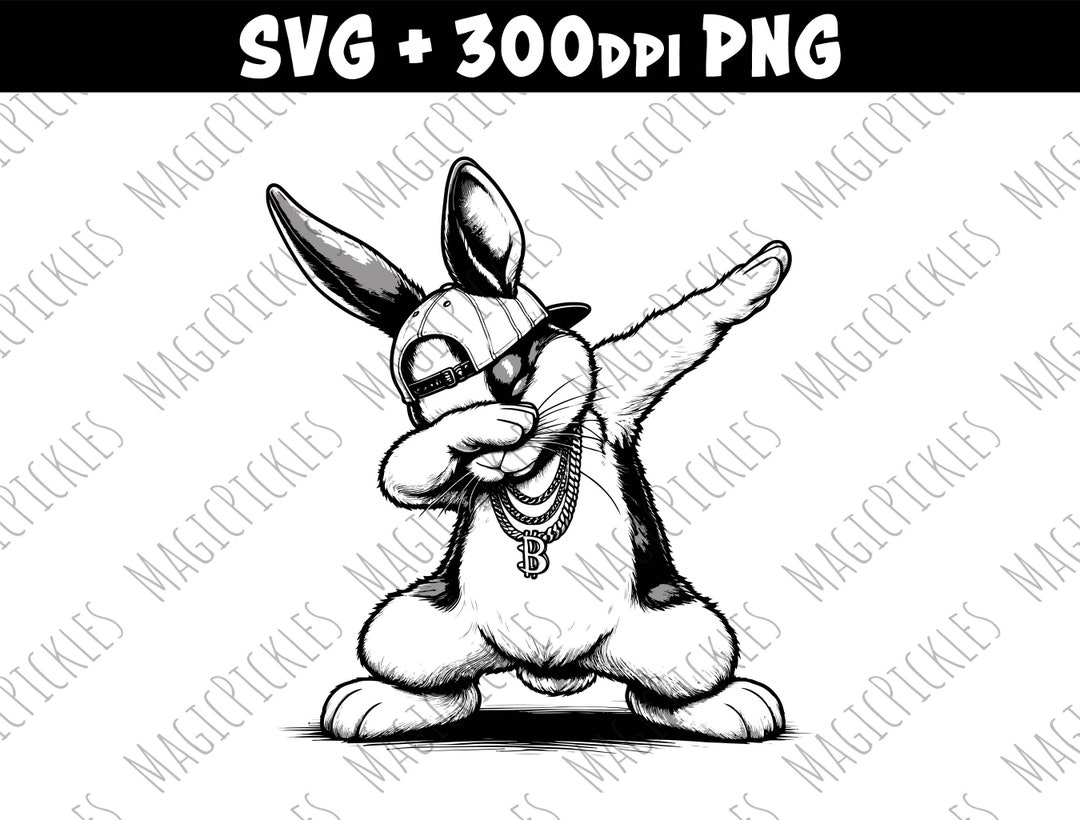 Cool Dabbing Bunny Svg Png, Hip Hip Svg, Hip Hop Png, Popular Svg ...
