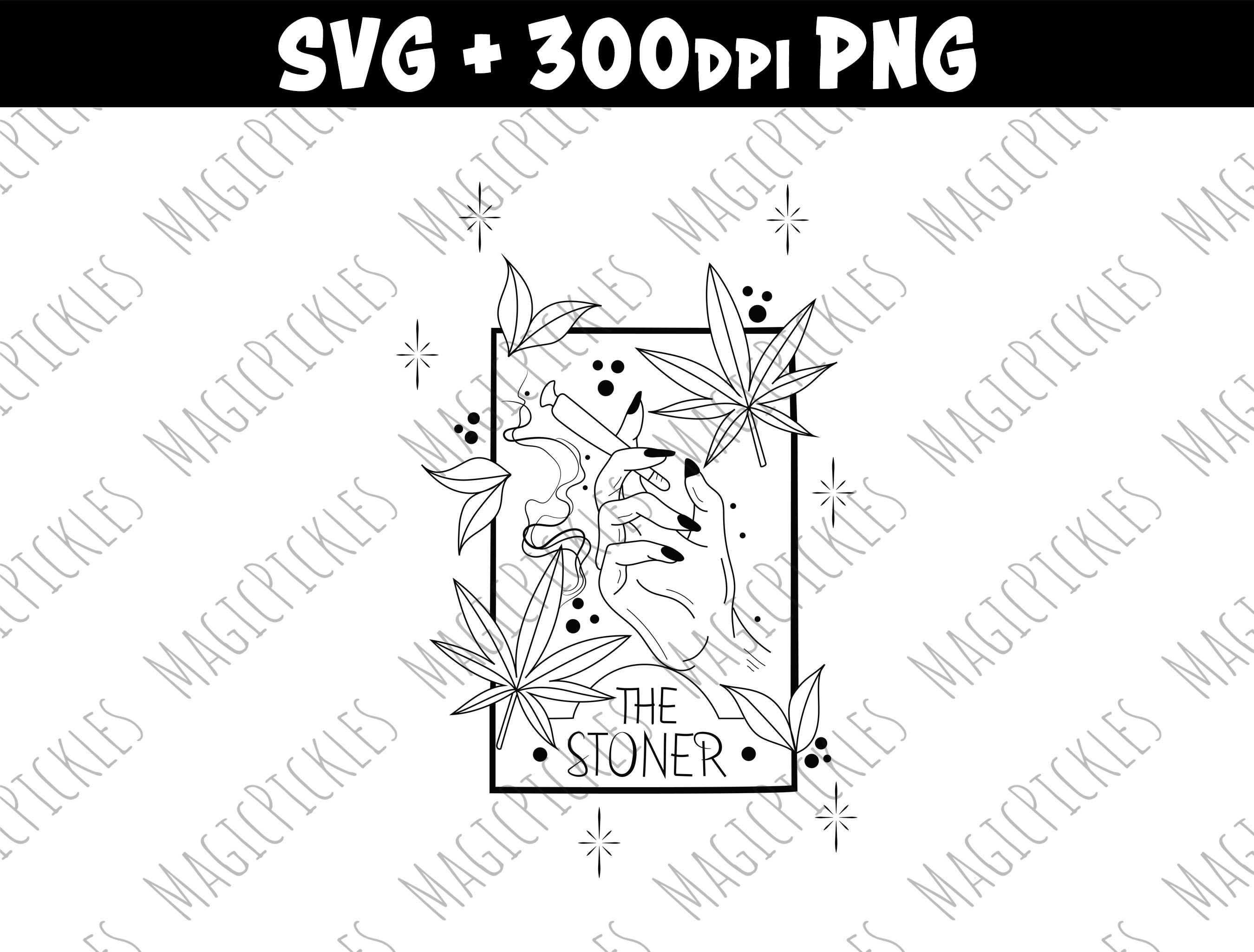 The Stoner Tarot Card SVG PNG, Funny Tarot Card Sublimation Design ...
