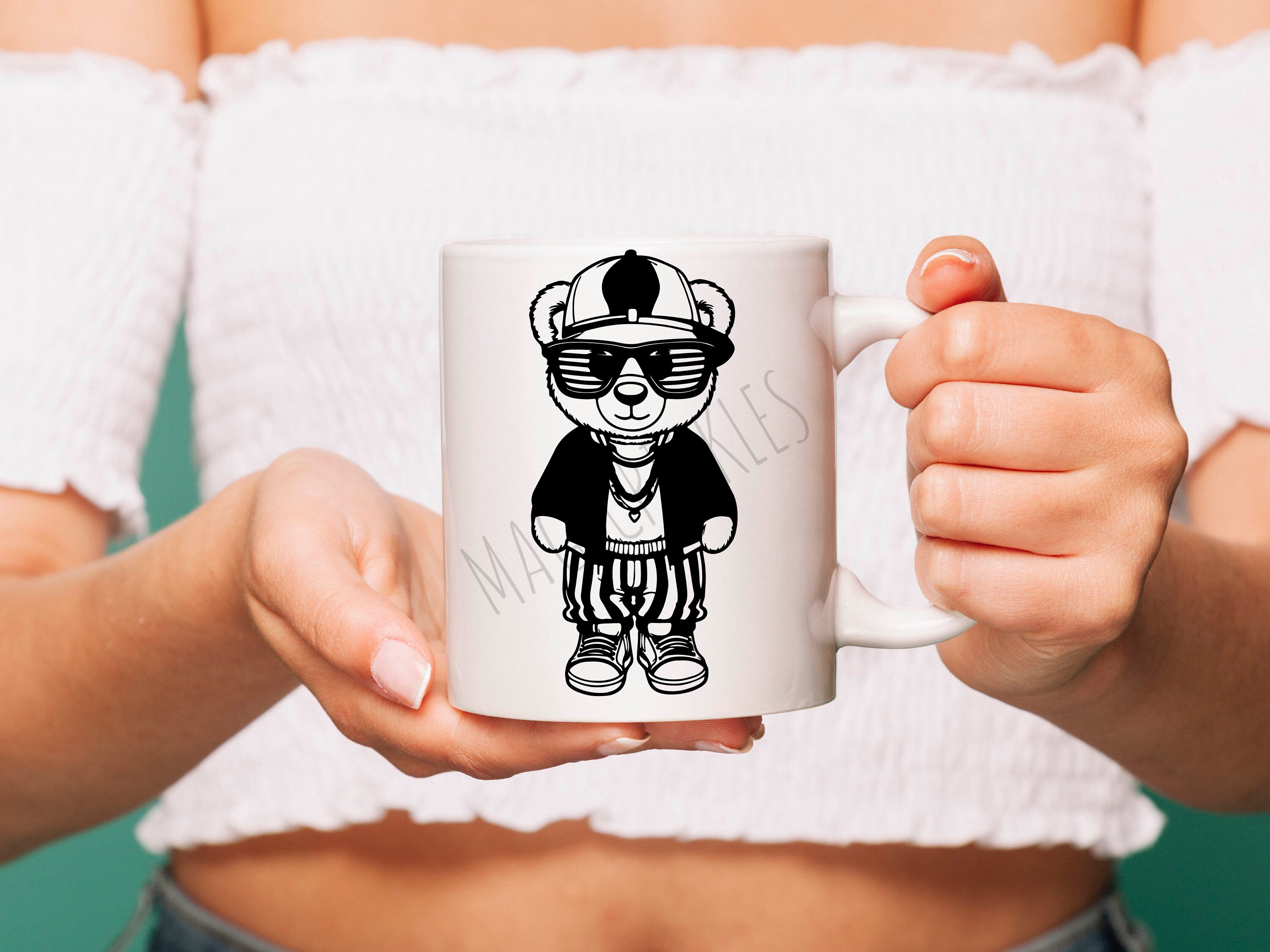 Teddy in Streetwear Svg Png, Hip Hip Svg, Hip Hop Png, Teddy Svg ...