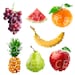 Pixel Fruit Clip Art - Fruit Clip Art, Tropical Fruit, PNG, Digital ...
