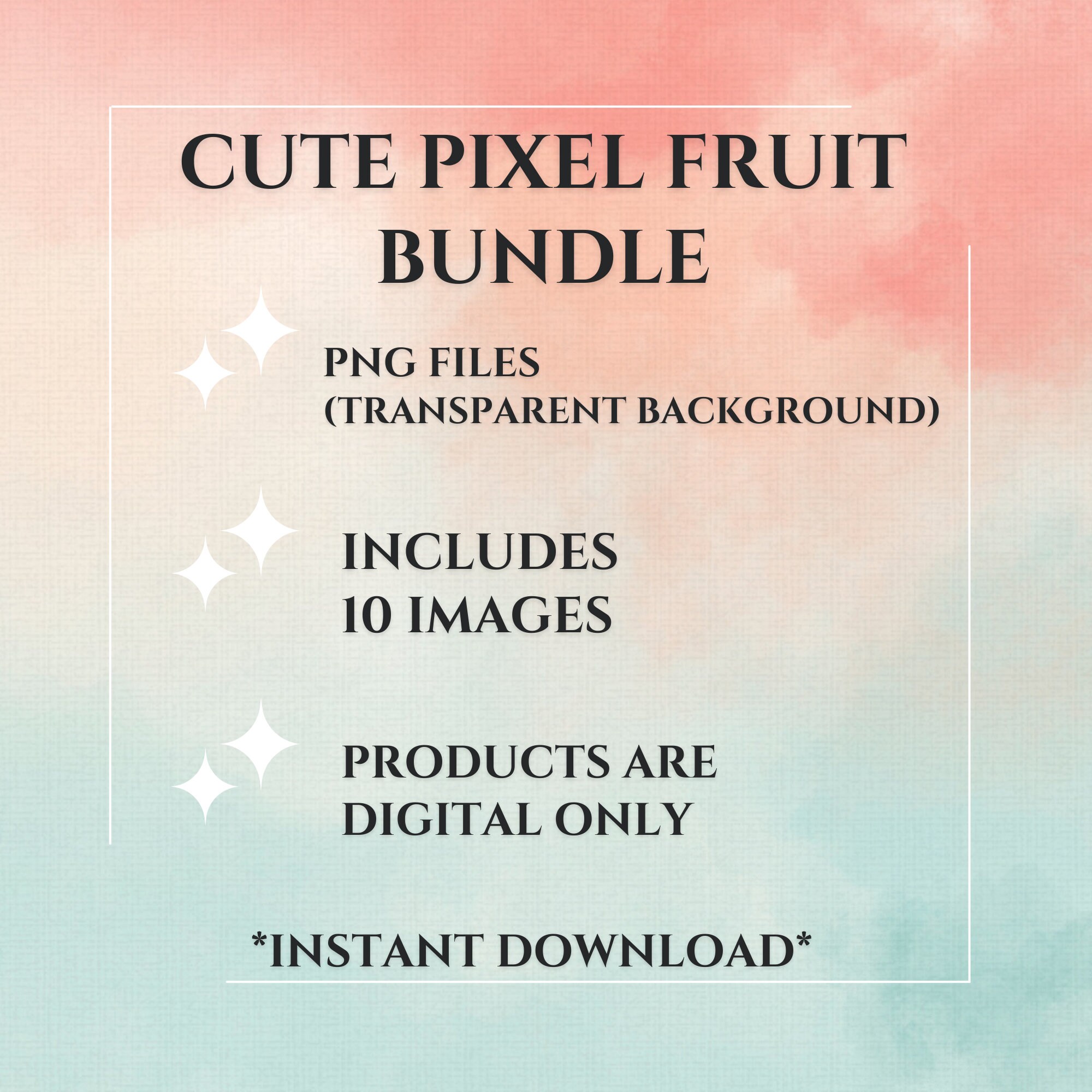 Cute Pixel Fruit Clip Art - Fruit Clip Art, Tropical Fruit, PNG ...