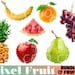 Pixel Fruit Clip Art - Fruit Clip Art, Tropical Fruit, PNG, Digital ...