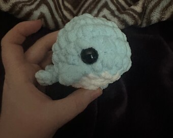 Crochet Whale Plushie Stress Ball, Whale Plushie, Sea Creature, Stress ...