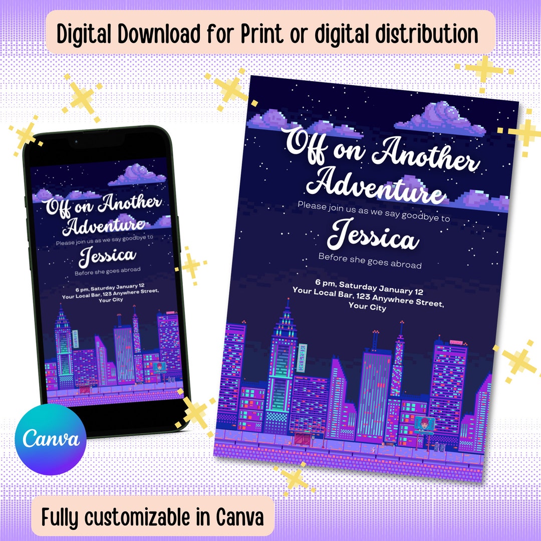 Customizable Farewell Party Invitation | off on Another Adventure ...