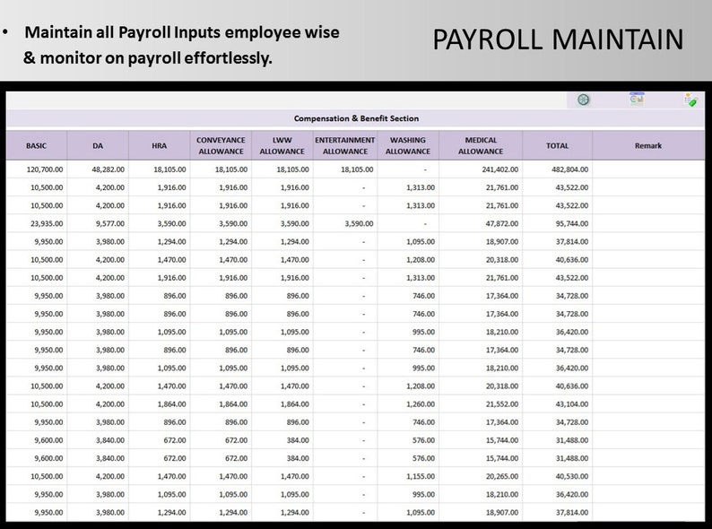 Employee Master Template - Etsy