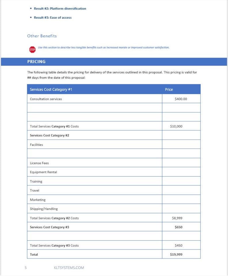 Scope of Work Template SOW Template Microsoft Word Template Project ...