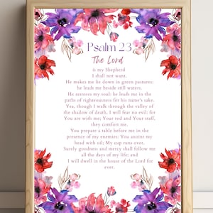 Psalm 23 Digital Print JPG PNG - Etsy