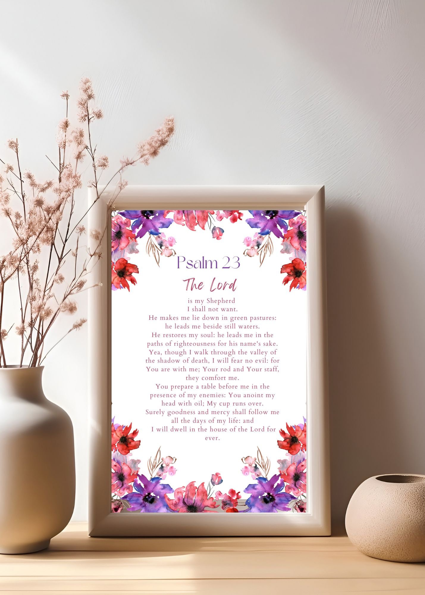Psalm 23 Digital Print JPG PNG - Etsy