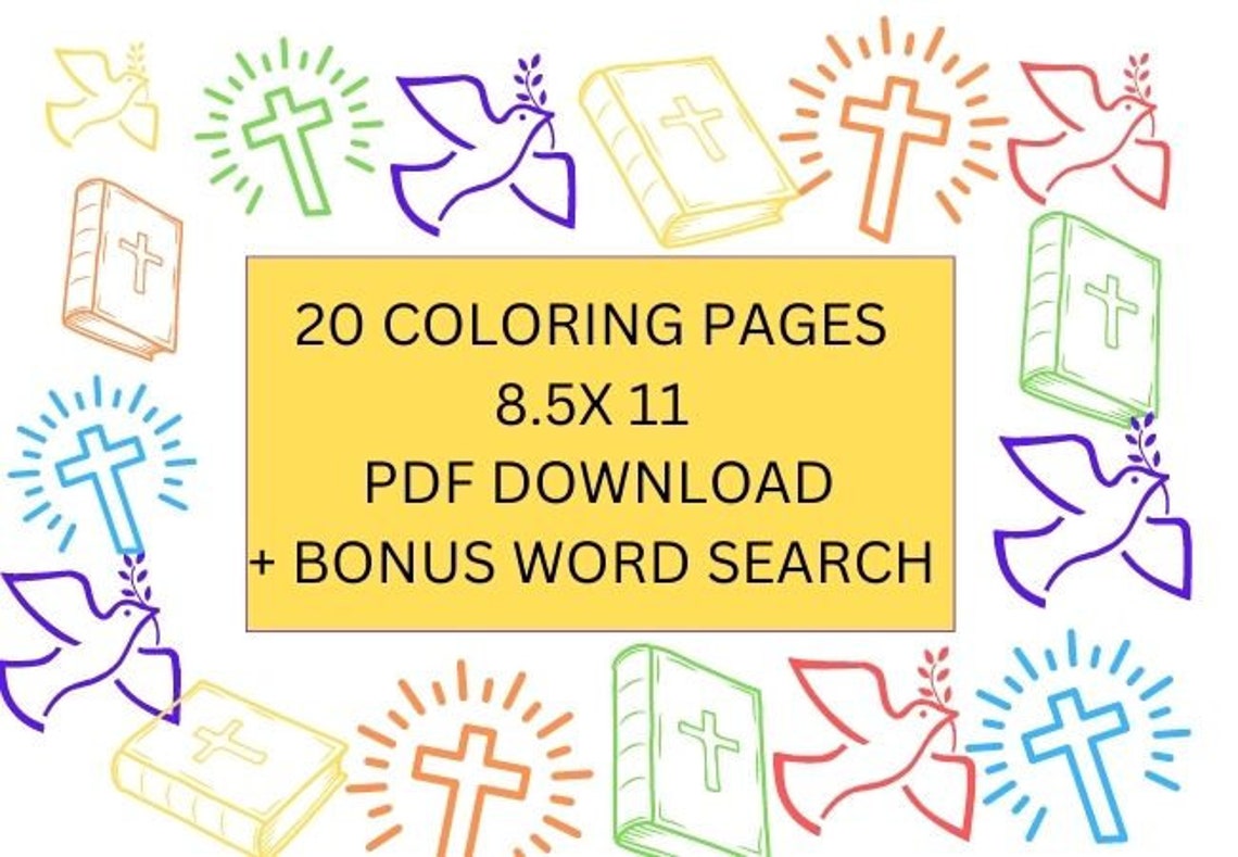 Bible Verse Coloring Pages | 20 Printable PDF Download | Christian Kids ...