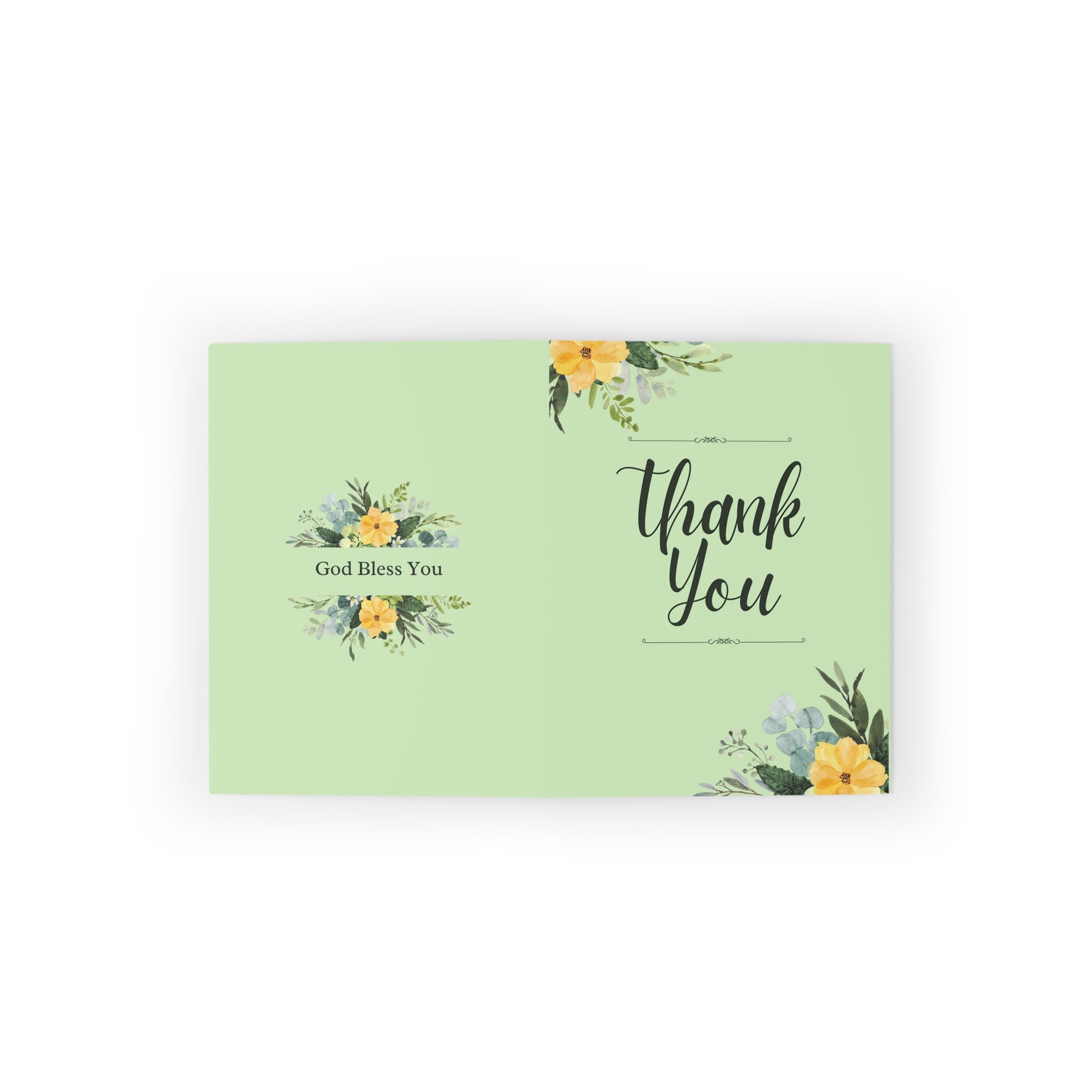 Christian Thank You Card Religious Church Thank You for Your Service ...