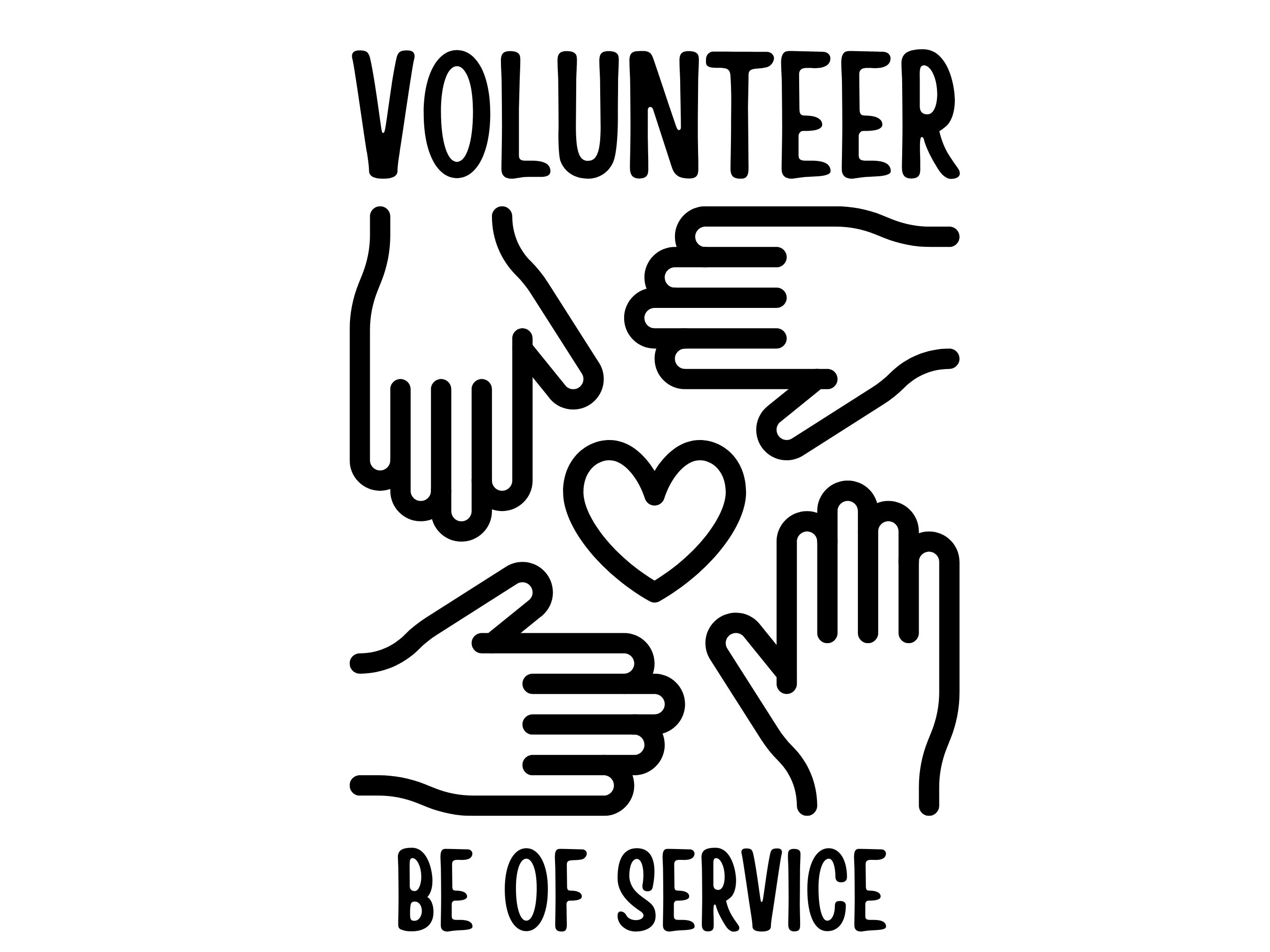 Volunteer Be of Service SVG PNG Jpg Charity Church Digital File Crew - Etsy