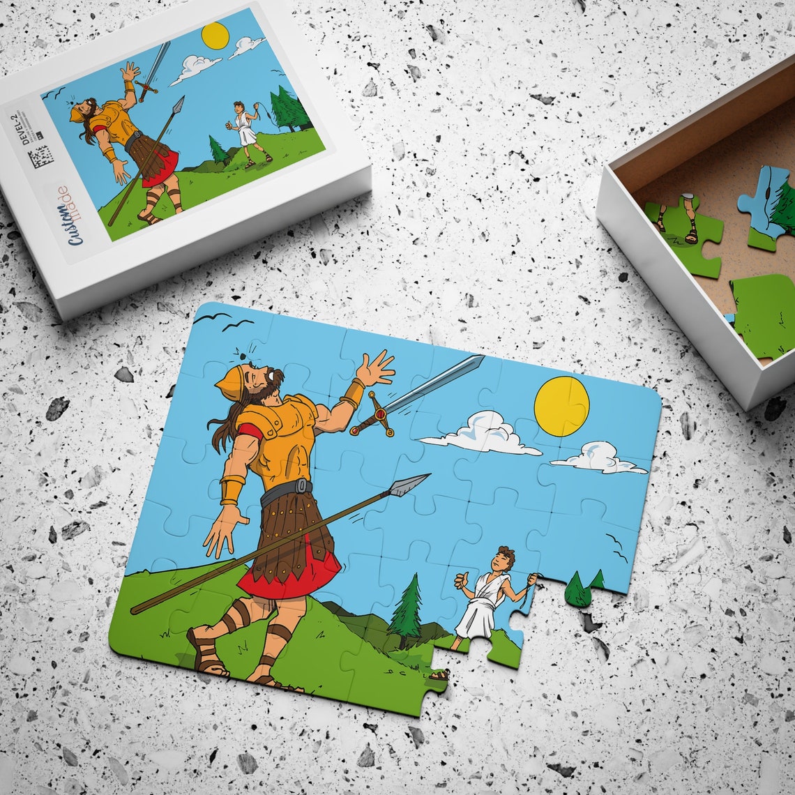Bible Story Kids' Puzzle, 30pc (david & Goliath) - Etsy