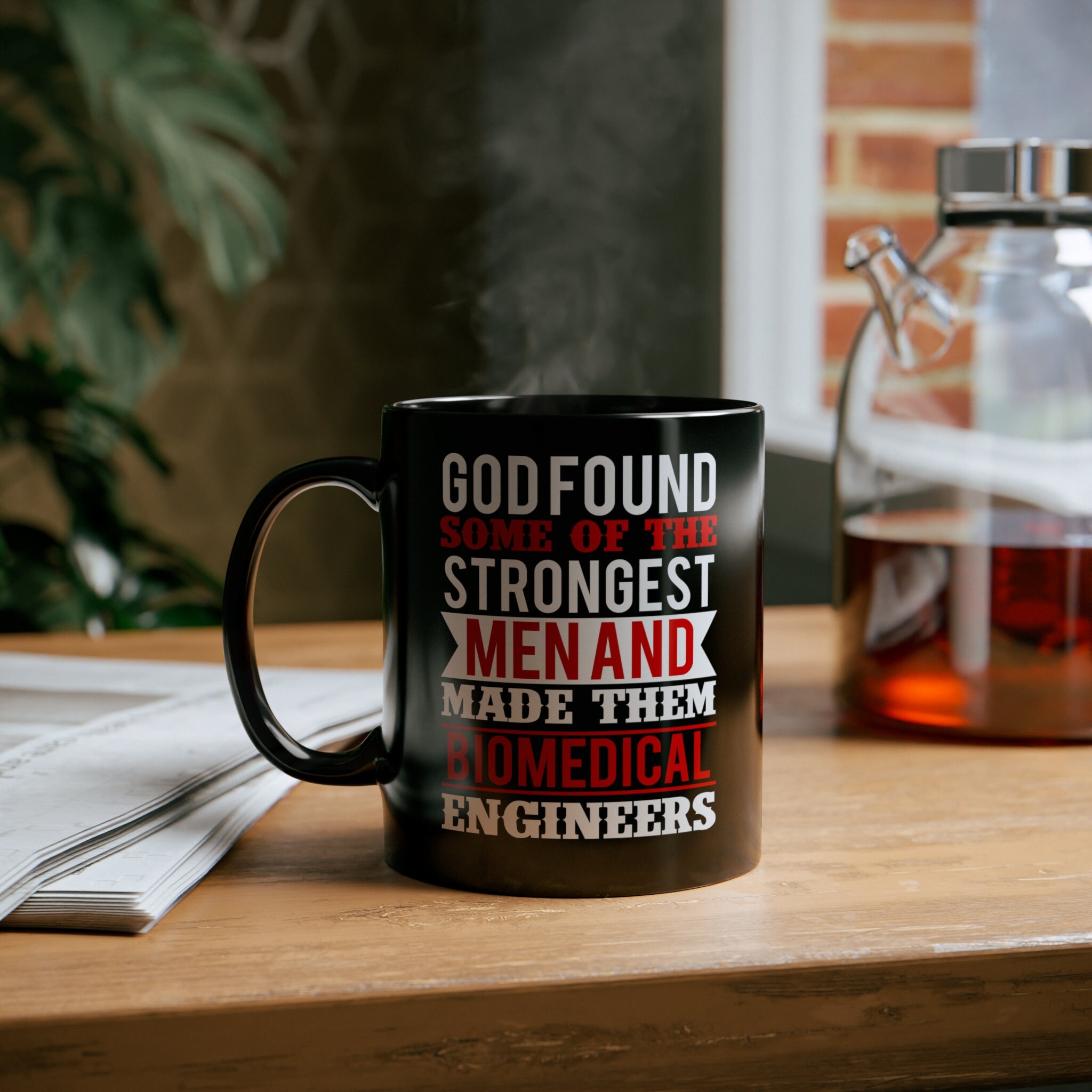 Biomedical Engineer Black Mug, Mug for Engineers, Engineer Graduation ...