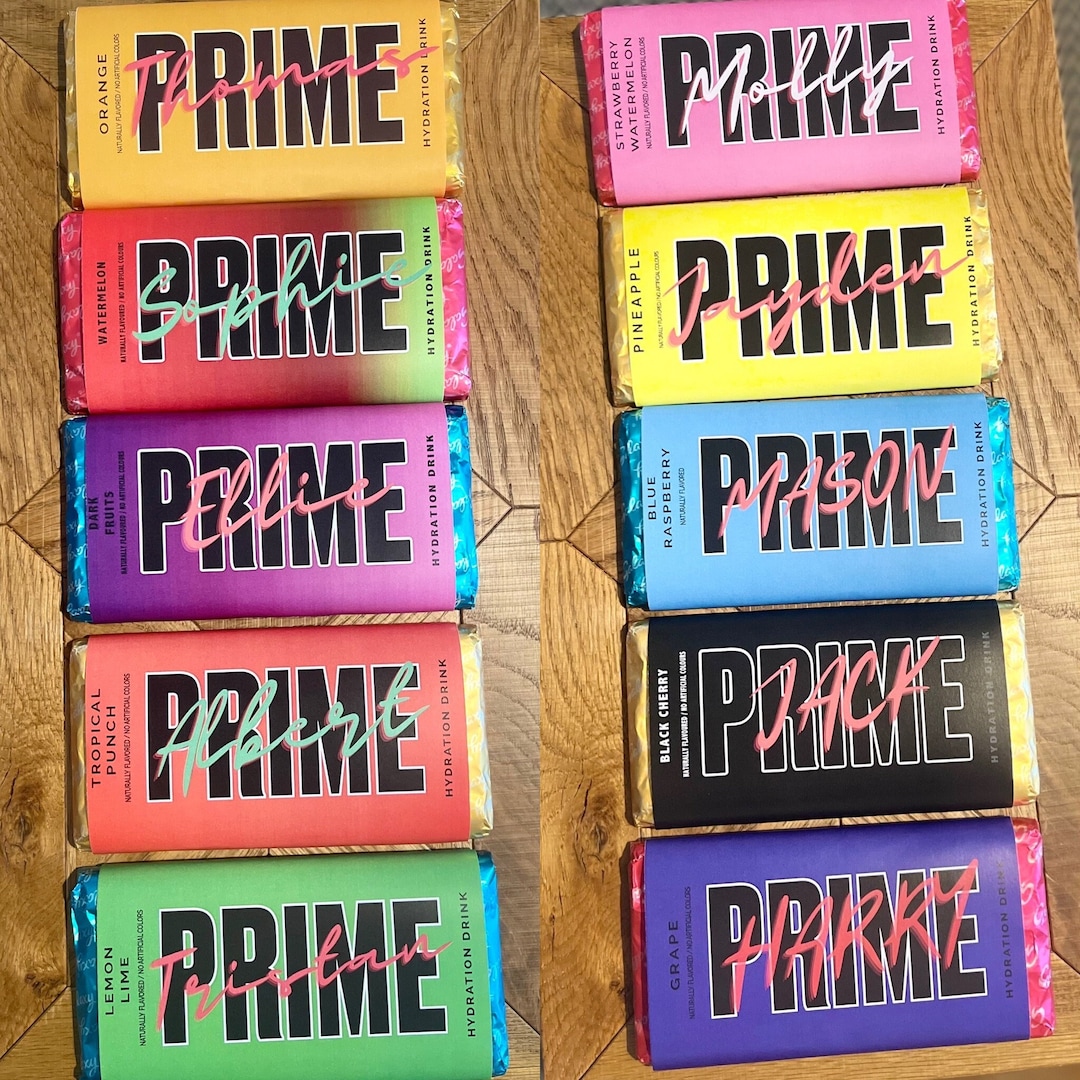 Prime Personalised Chocolate Bar Wrapper - Etsy