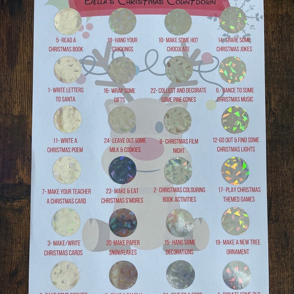 Personalize Scratch off Calendar - Etsy