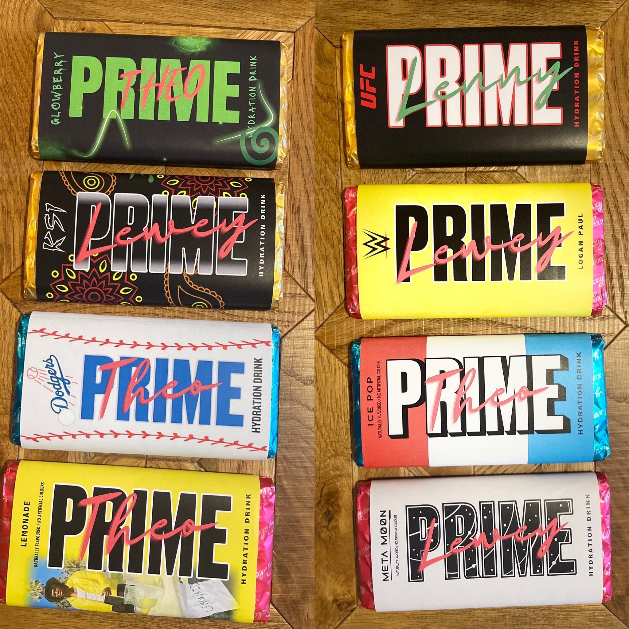 Prime Personalised Chocolate Bar Wrapper - Etsy