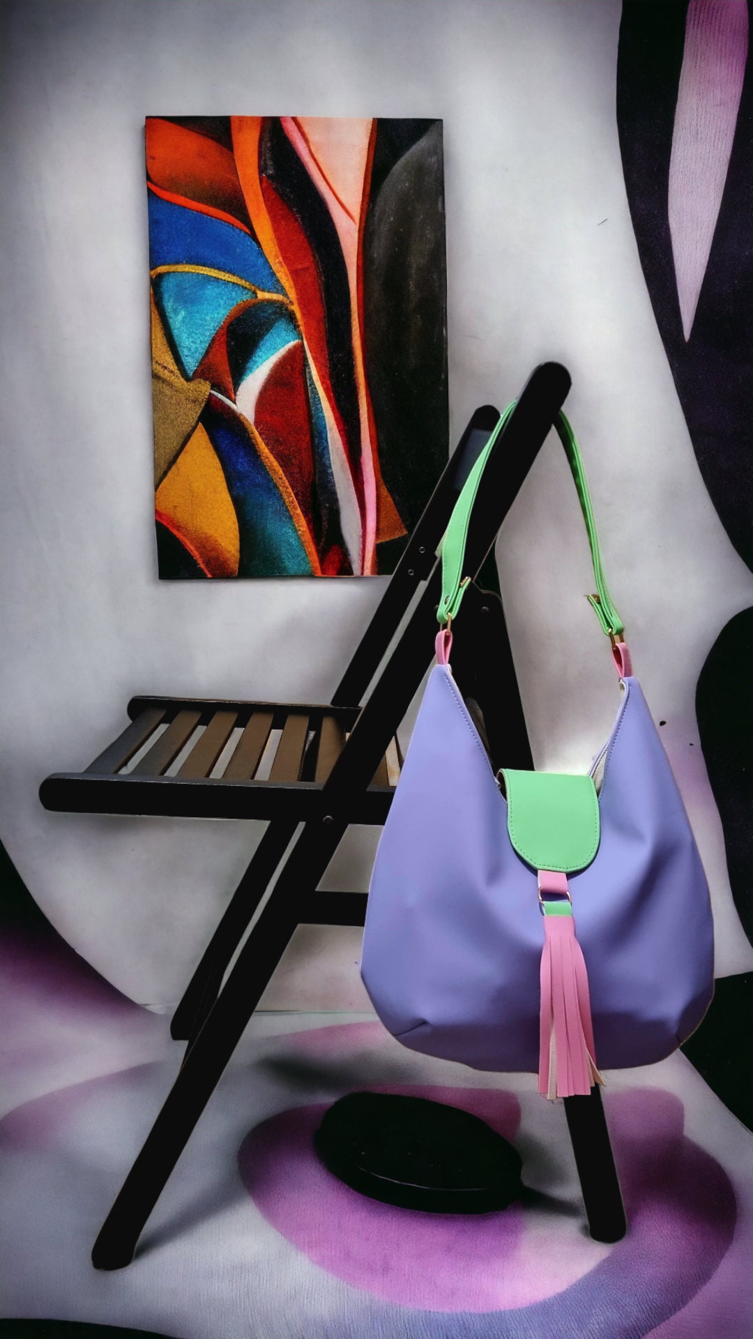 Funky Hobo Bag Boho Shoulder Bag Pastel Colour Block - Etsy Australia