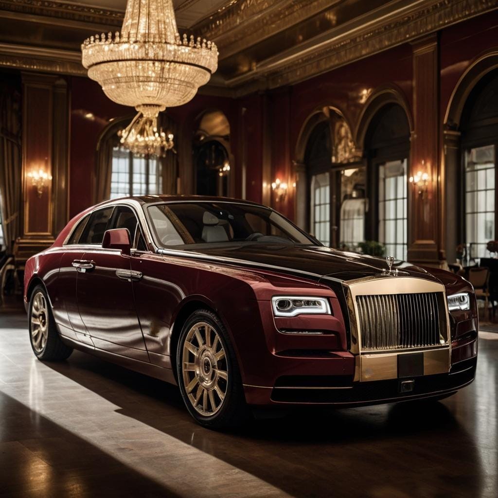 Rolls-royce La Rose Noire Droptail Car Print Luxury Expensive Red Car ...