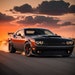 Dodge Challenger SRT Hellcat Demon Car Print Menacing Black Supercar ...
