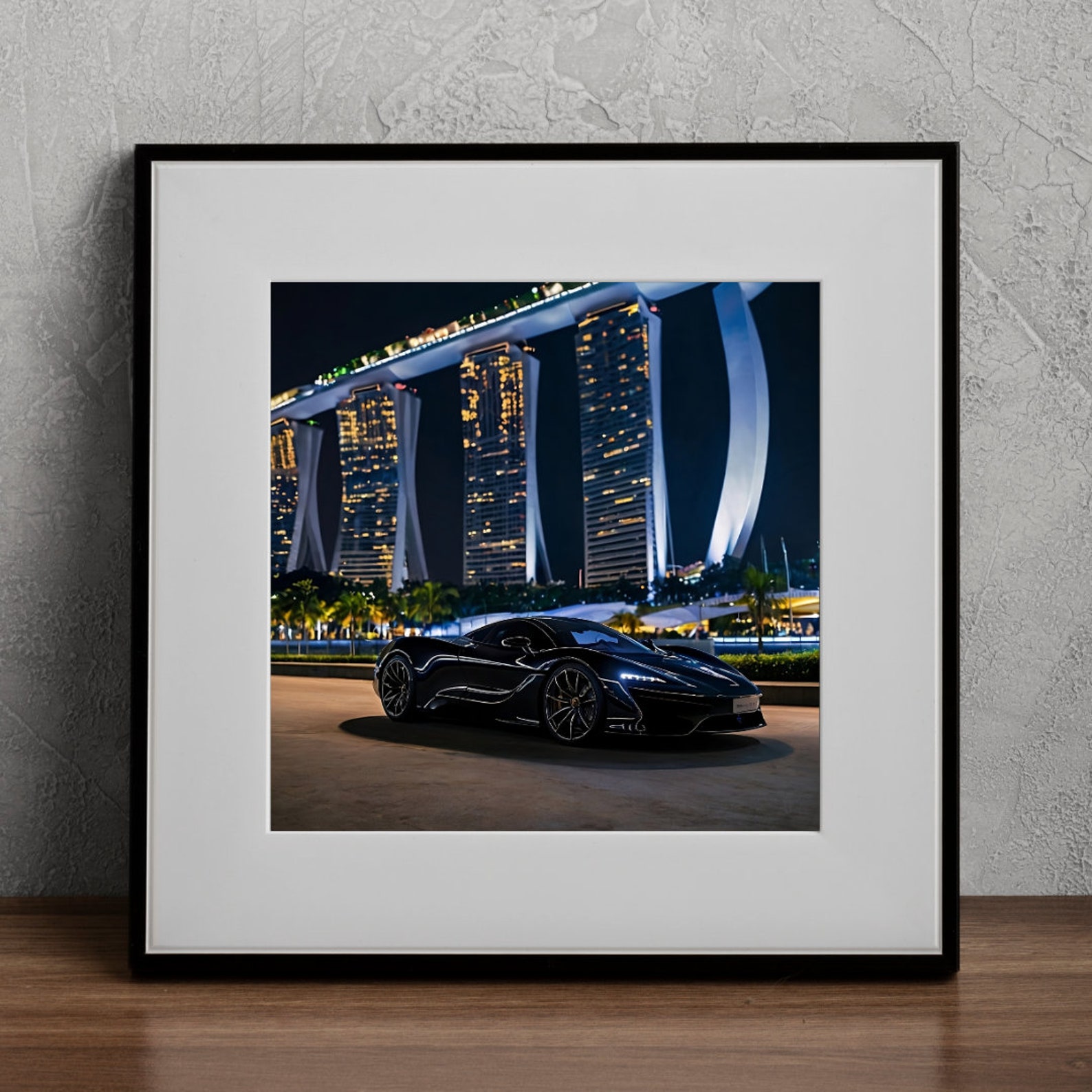 Mclaren Speedtail Black Car Print Luxury Hyper Car Wall Art Nighttime ...