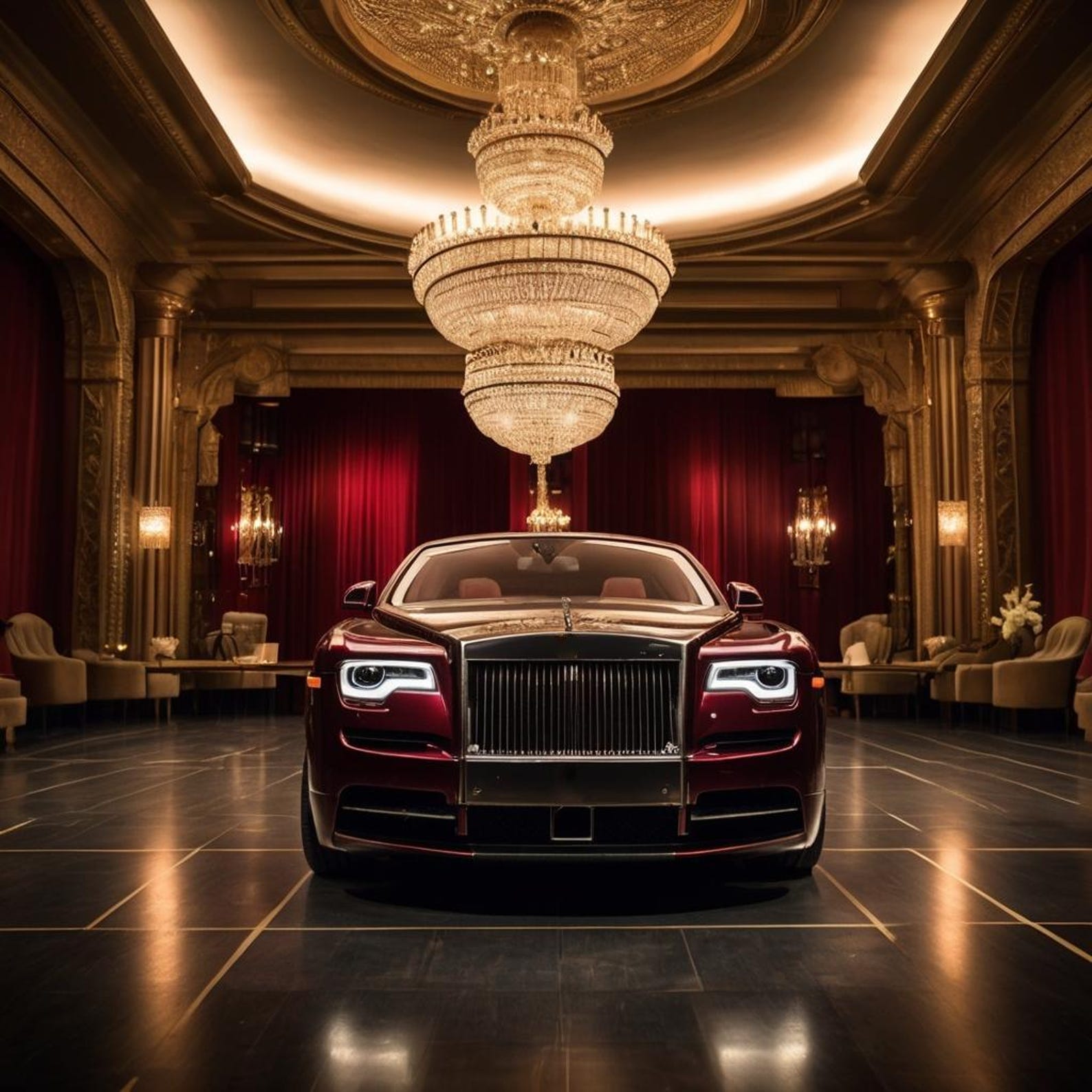 Rolls-royce La Rose Noire Droptail Car Print Luxury Expensive Red Car ...