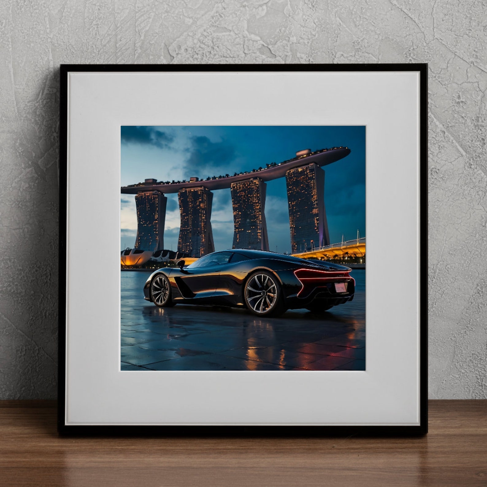 Mclaren Speedtail Black Car Print Luxury Hyper Car Wall Art Nighttime ...