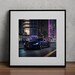 Maserati MC20 Dark Blue Car Print Realistic Nighttime City Car Wall Art ...