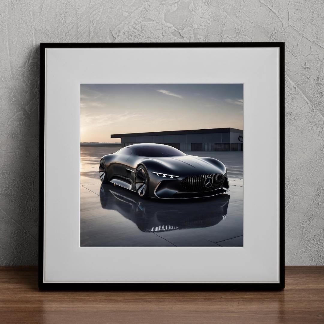 Mercedes-benz AMG Vision Gran Turismo Car Print Black Concept Car ...