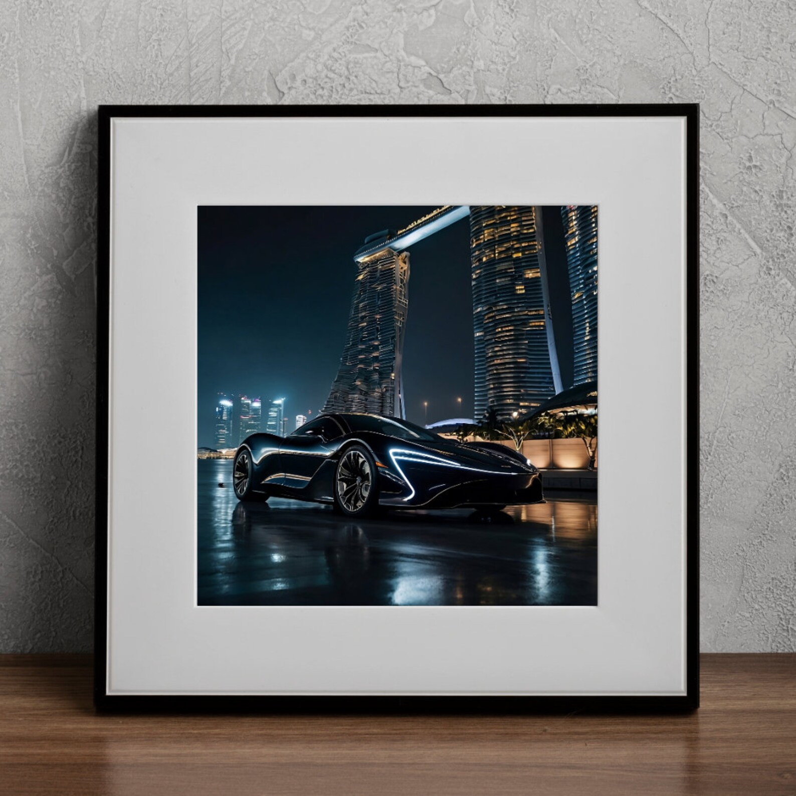 Mclaren Speedtail Black Car Print Luxury Hyper Car Wall Art Nighttime ...