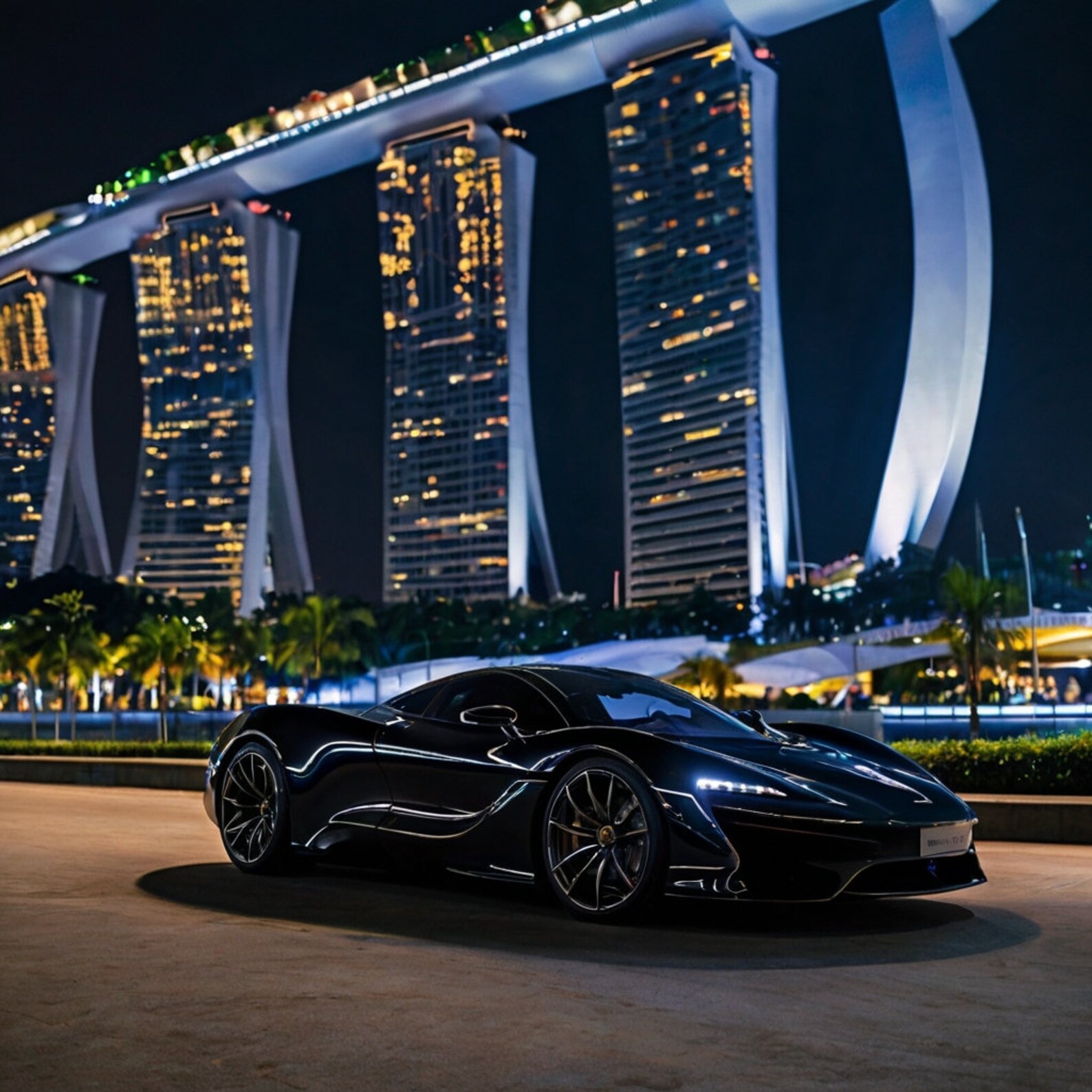 Mclaren Speedtail Black Car Print Luxury Hyper Car Wall Art Nighttime ...