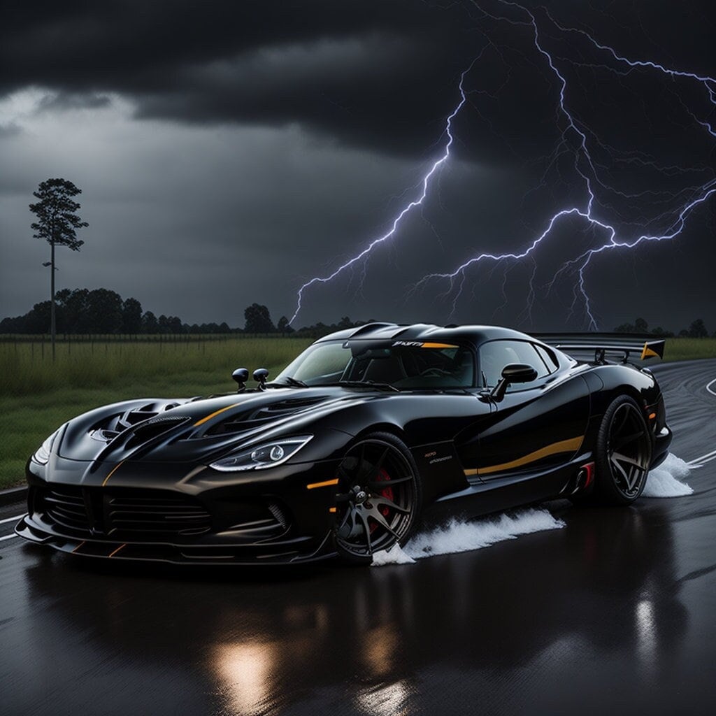 Dodge Viper Digital Art PNG Download Car Sticker - Etsy