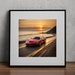 Ferrari Laferrari Red Car Print Sunset Coastal Cruise Car Wall Art ...