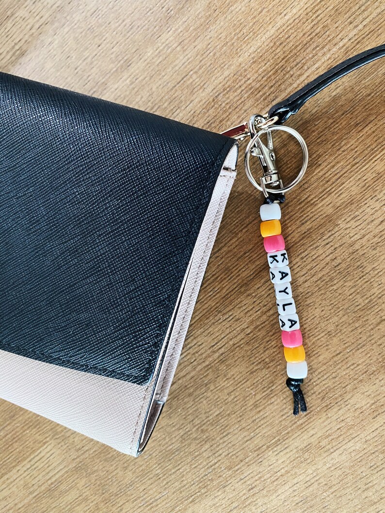 Personalized Name Keychains, Personalized Beaded Keychains, End of Year ...