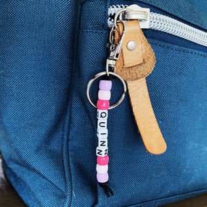 Personalized Name Keychains, Personalized Beaded Keychains, End of Year ...