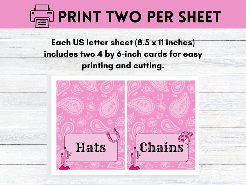 Trucker Hat Bar Template, Hat Bar Printable, Table Sign Printable ...