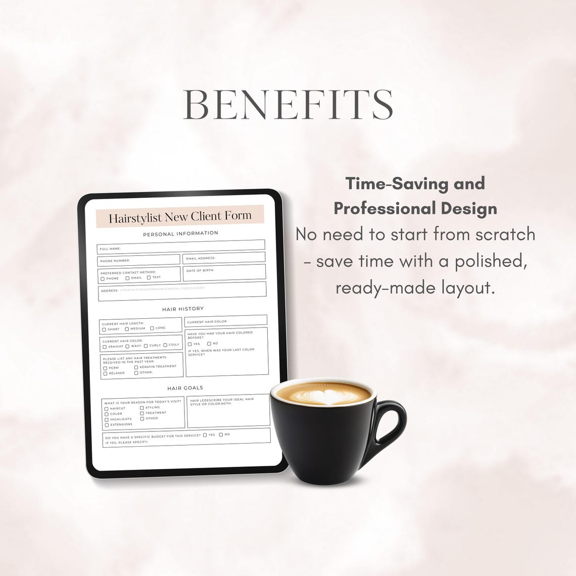 Hairstylist New Client Intake Form: Salon Consultation Sheet (printable ...