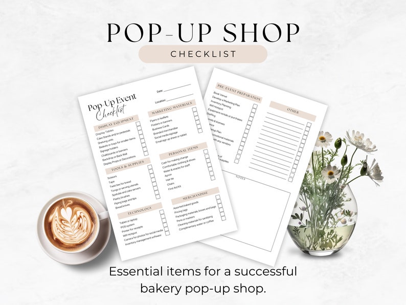 Bakery Pop-up Shop Checklist: Vendor Event Planner (canva Template) - Etsy