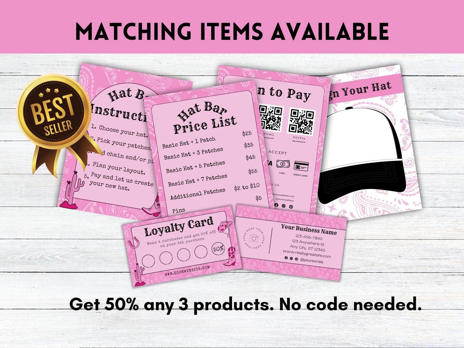 Trucker Hat Bar Printable, Upcoming Event Flyer, Canva Template, Craft ...