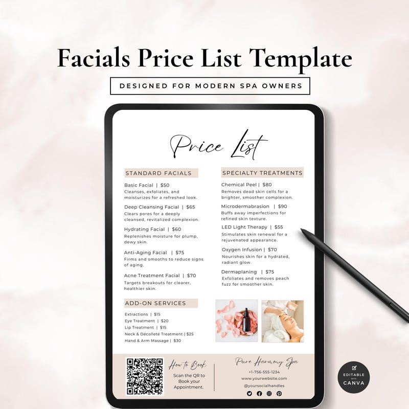 Salon Menu - Etsy