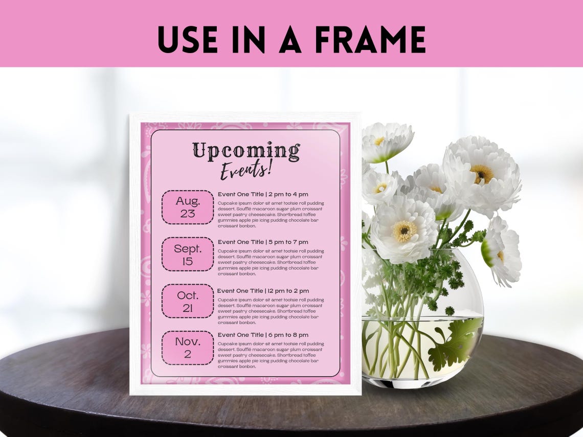 Trucker Hat Bar Printable, Upcoming Event Flyer, Canva Template, Craft ...