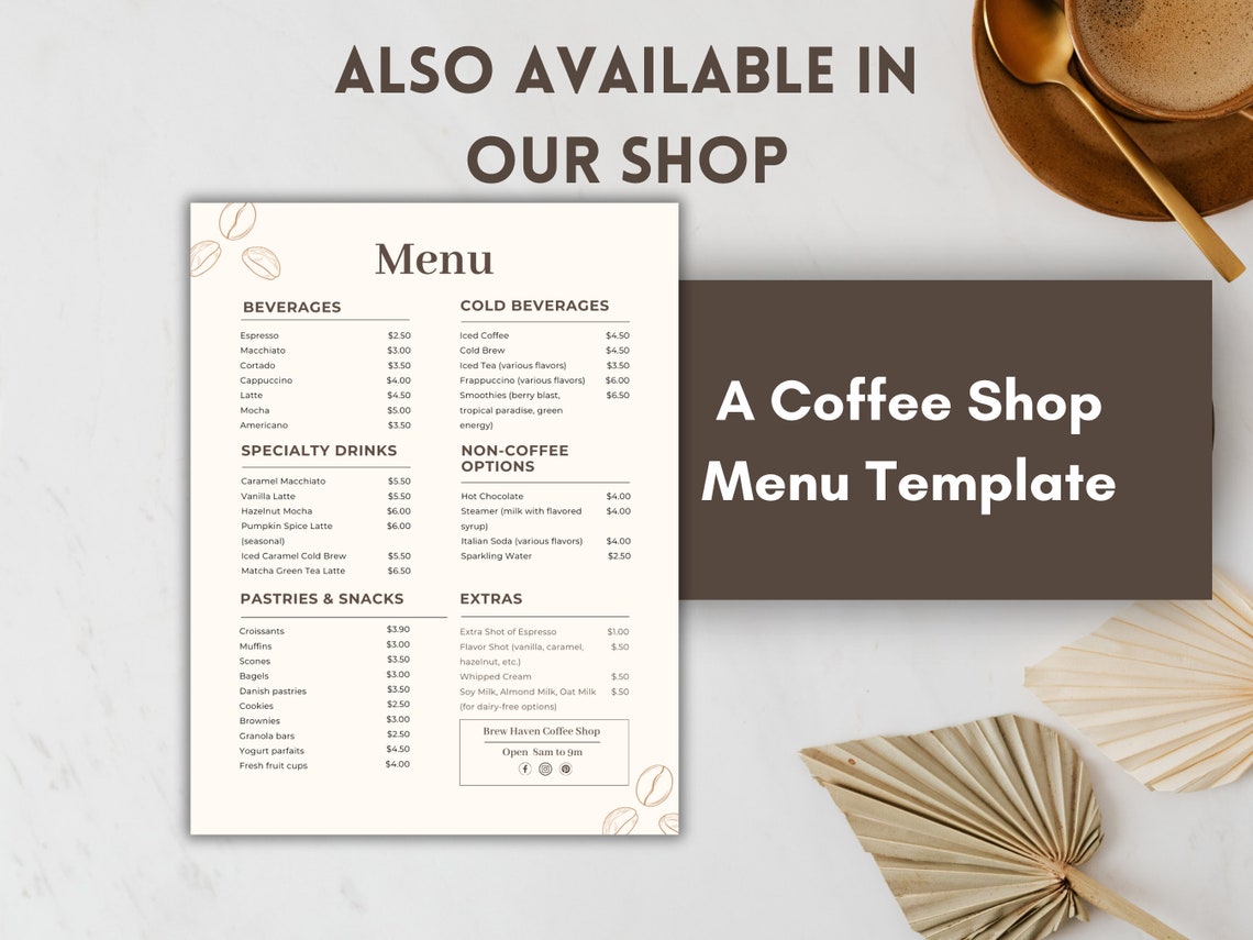 Coffee Loyalty Card Template, Rewards Card for Cafe, Customer Punch ...