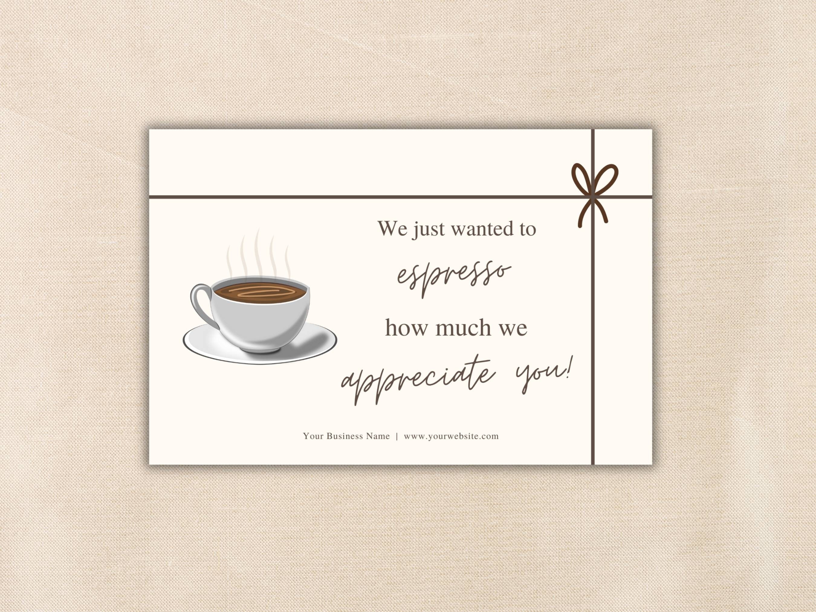 Thanks a Latte Coffee Gift Certificate Voucher Template for Coffee ...