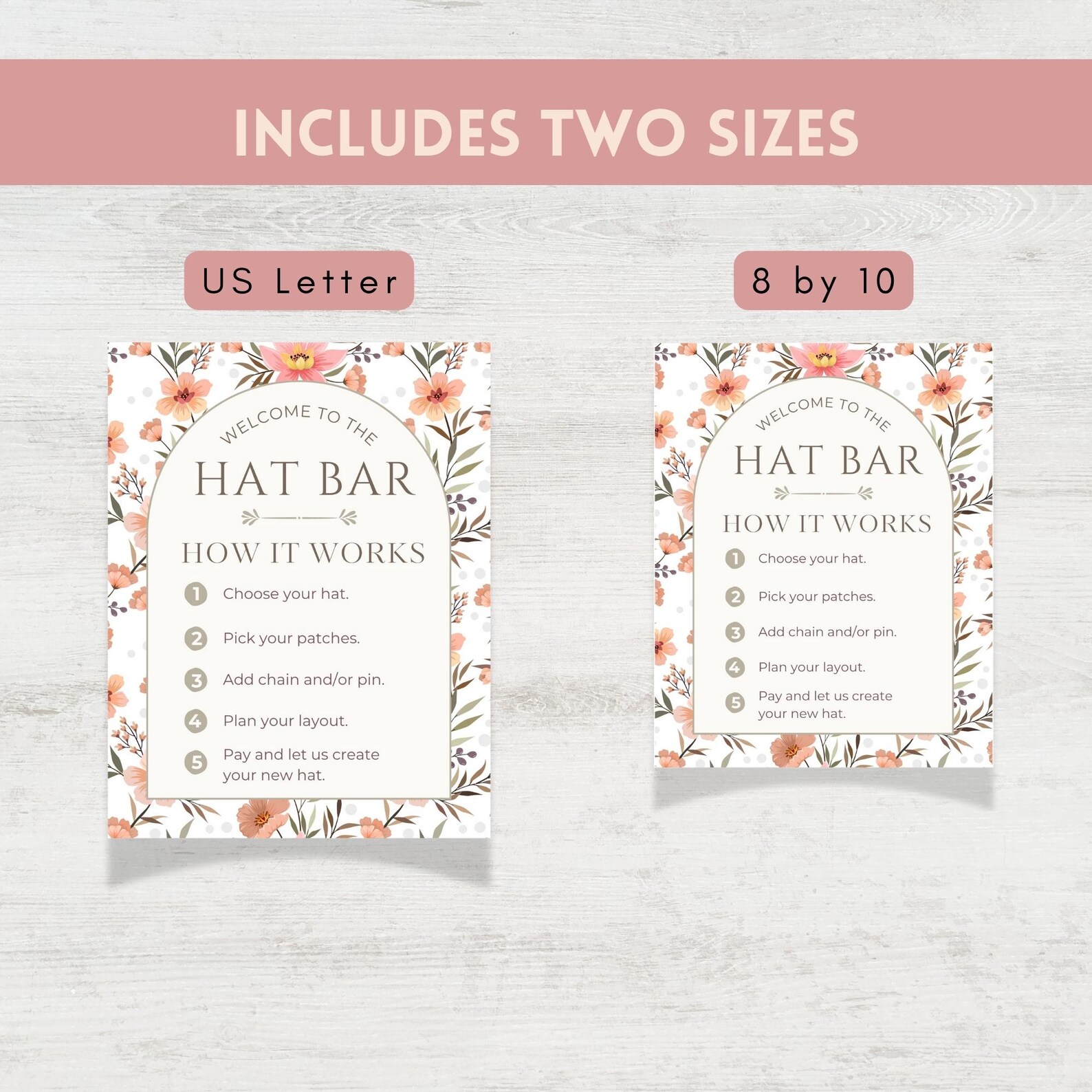 Trucker Hat Bar Signage Templates: Editable Price Guide, Scan to Pay ...