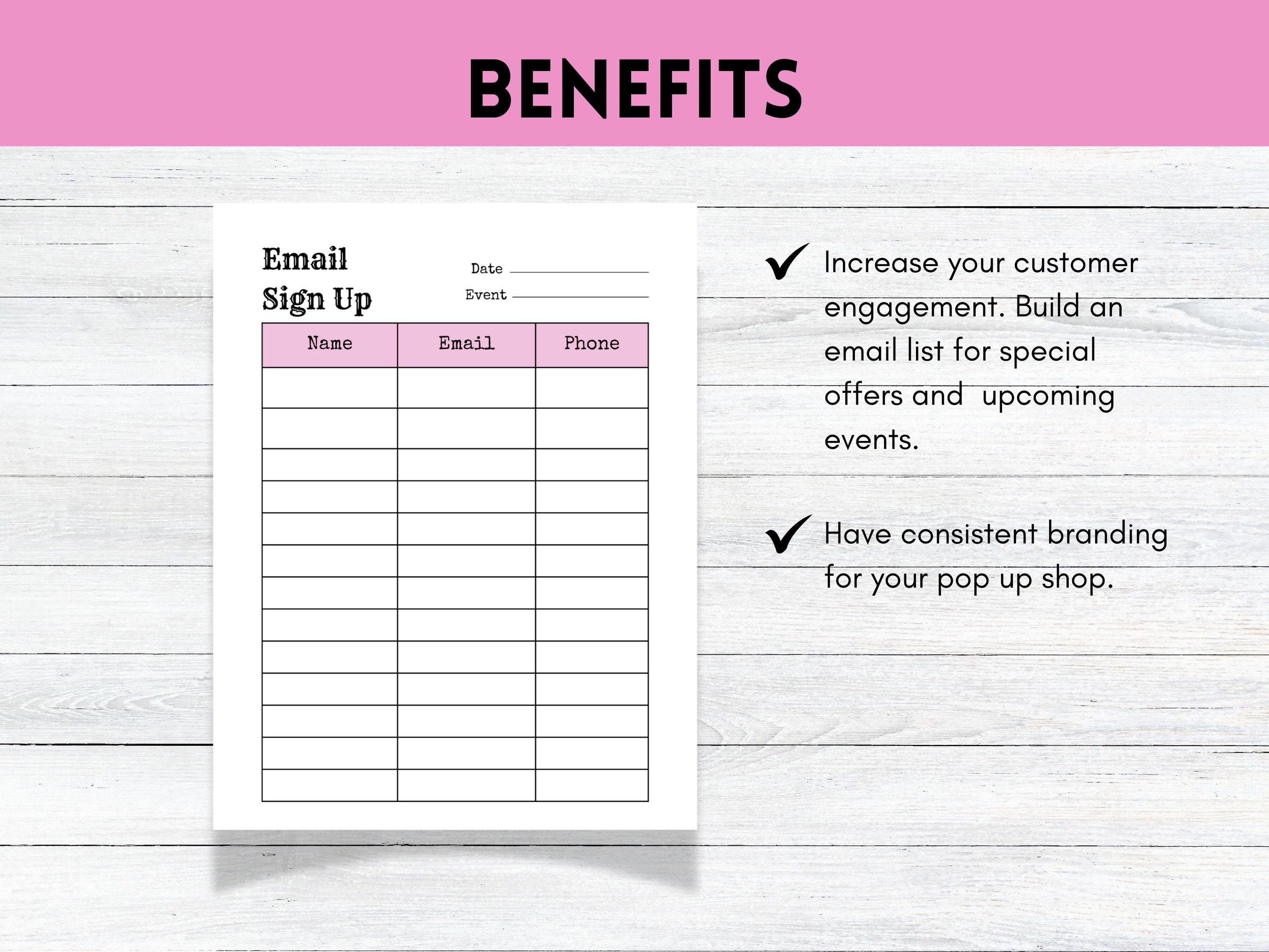 Email Sign up Form Template for Trucker Hat Bar or Pop-up Shop, Sign up ...