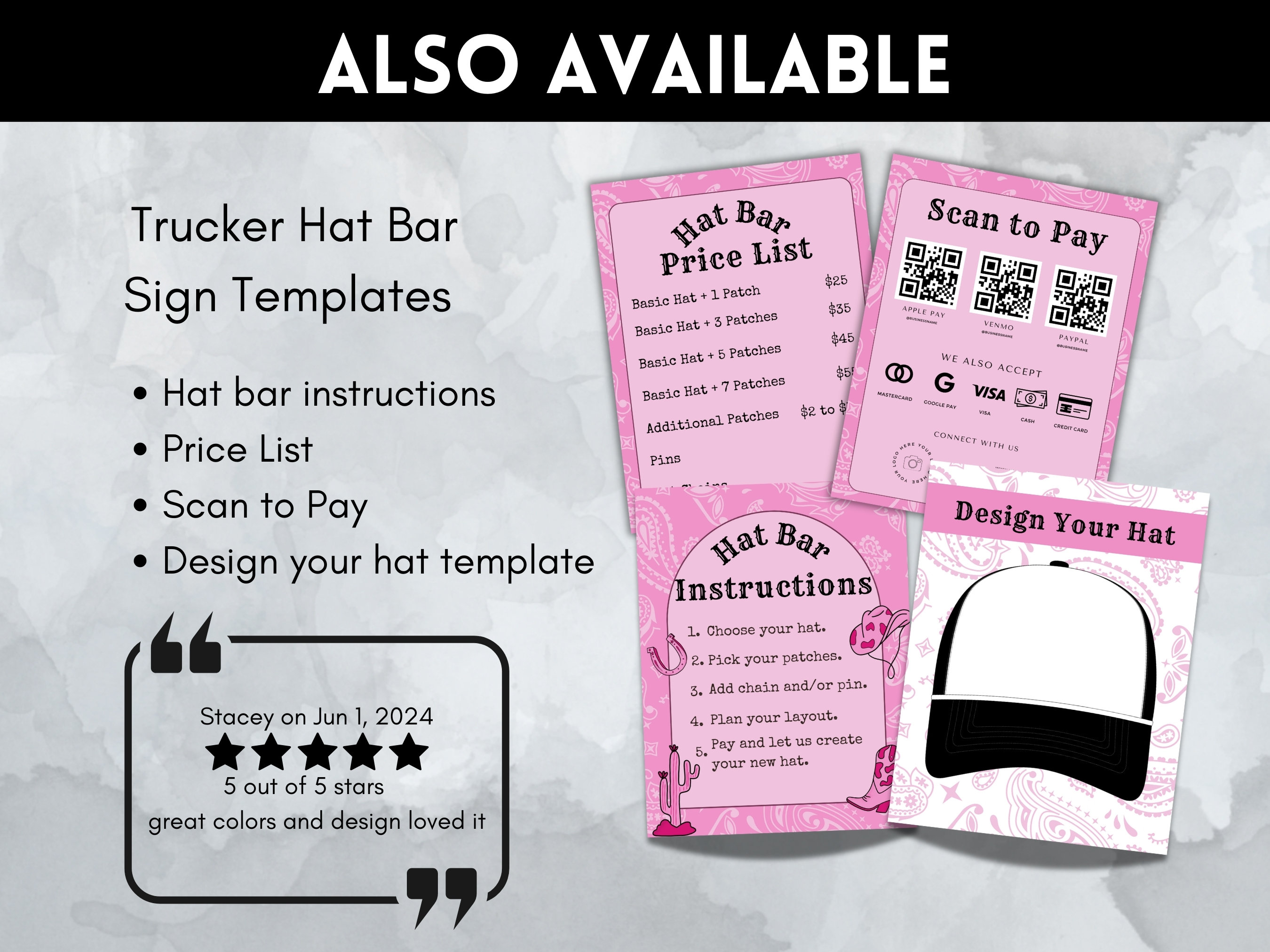 Trucker Hat Bar Template for Patch Layout, Template Board, Hat Bar ...
